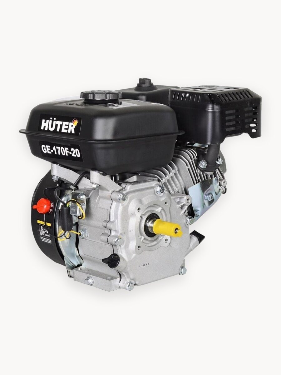Бензиновый двигатель HUTER GE-170F-20 7,0 л. с. (вал 20 мм)
