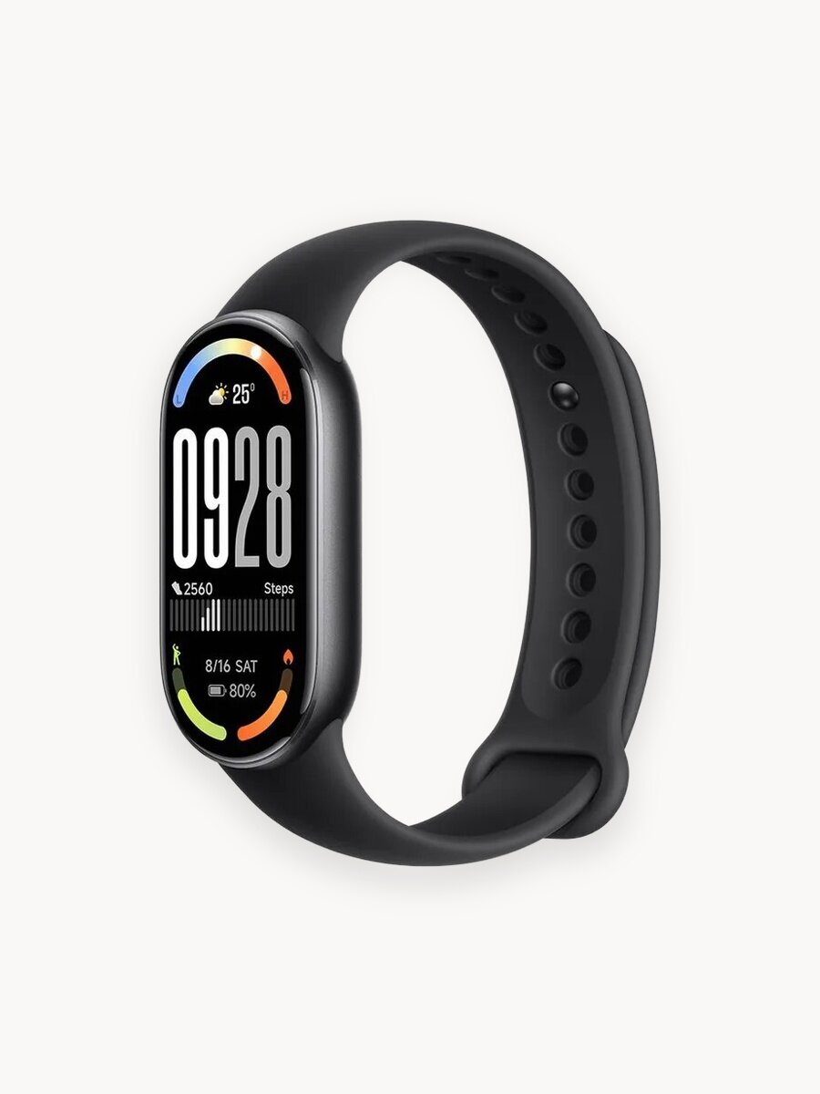 Фитнес браслет Xiaomi Smart Band 10, 1,72" AMOLED экран, водонепроницаемость IP68, Midnight Black, Черный