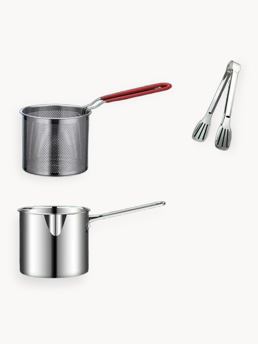 Небольшая фритюрница с чашей из нержавеющей стали 304 для картофеля фри – компактная модель для 1-2 человек и детей