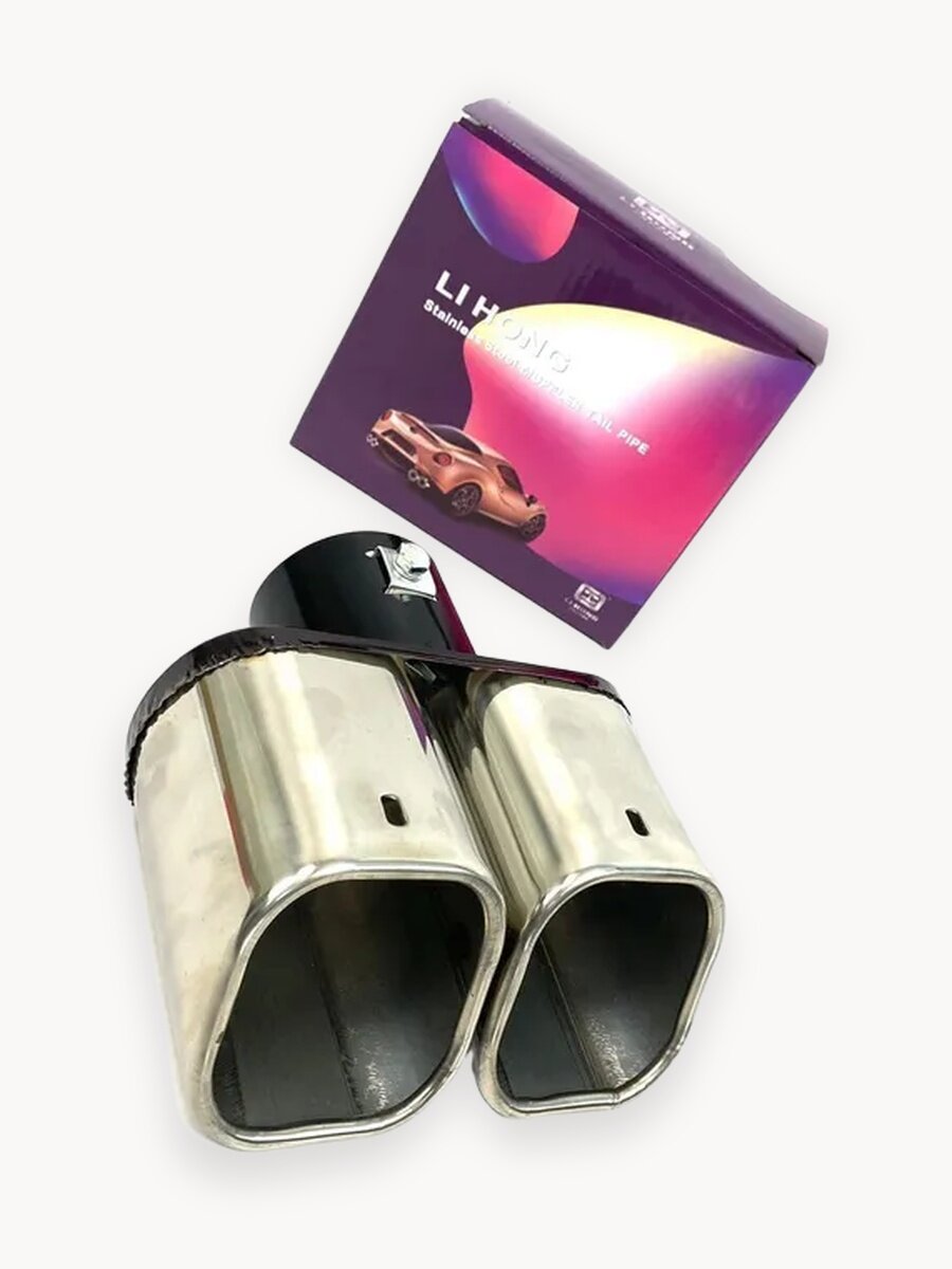 Насадка на глушитель LI HONG A206X, универсальная, серебристая