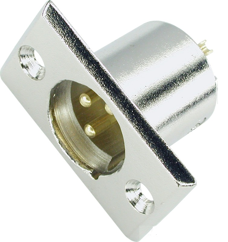 Штекер CANON (XLR) приборный (AUD-81)