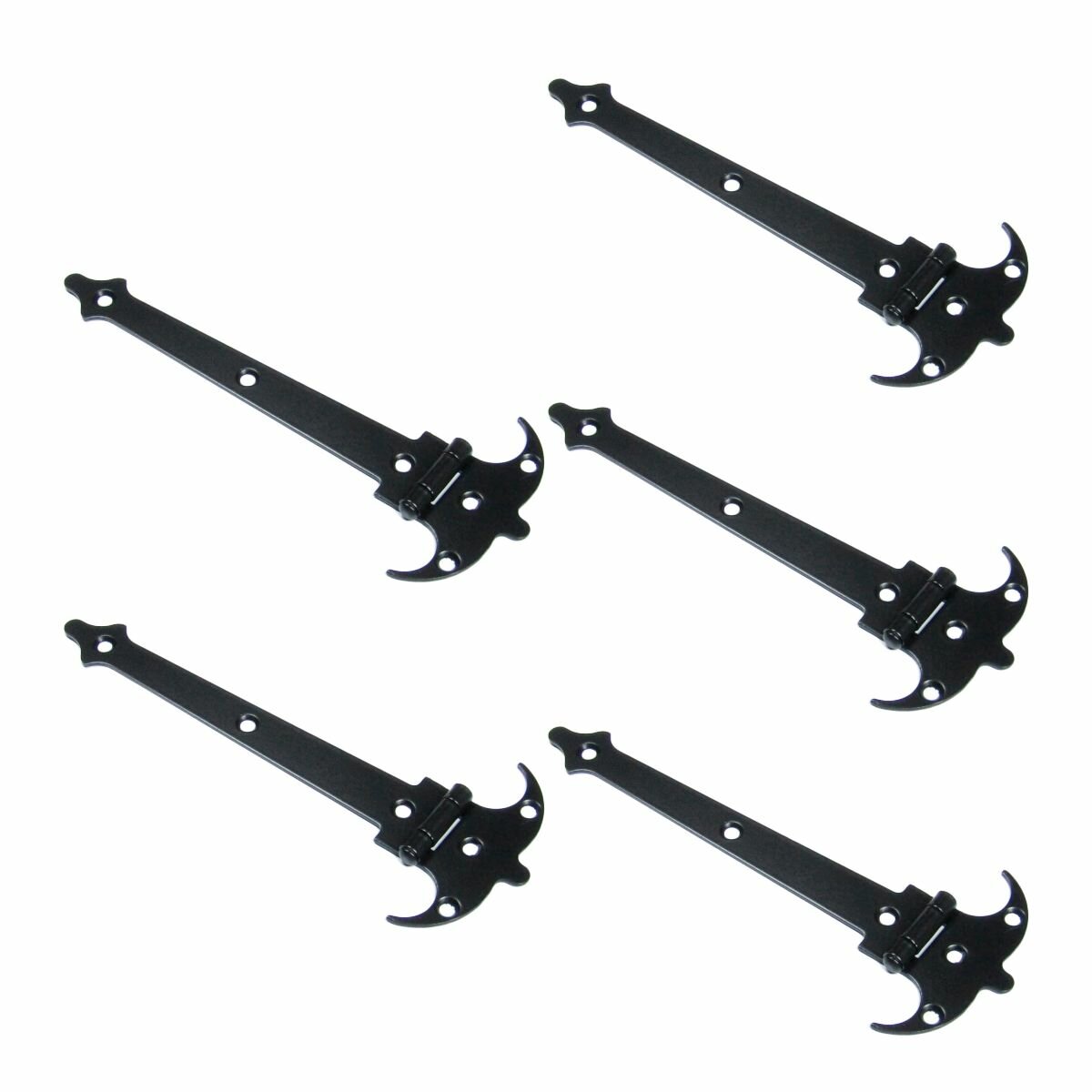 Петля-стрела мебельная ноэз ПСМ-120-SL черный матовый (5 штук)