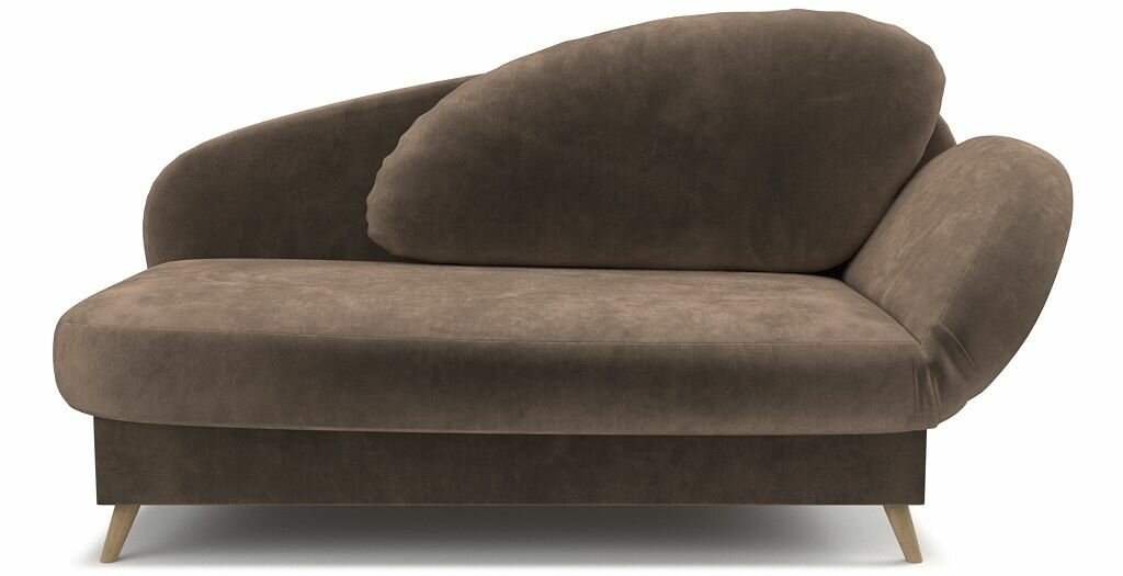 Кушетка, раскладная, PUSHE Валетта, правый угол, коричневый Noel beige