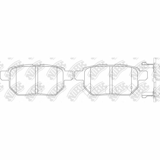 Колодки тормозные дисковые Nibk для TOYOTA Corolla (02-), Yaris, Prius (00-) задние (4шт.)