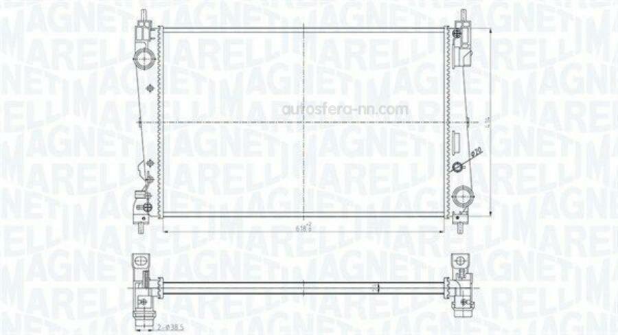 MAGNETI MARELLI 350213184300 Радиатор