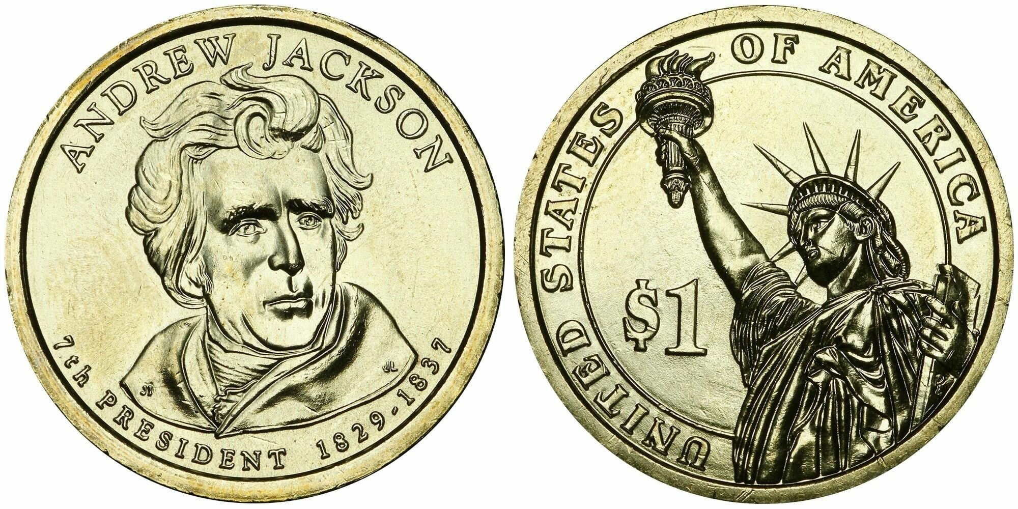 США 1 доллар 2008 Президент 7 - Эндрю Джексон (1829-1837)