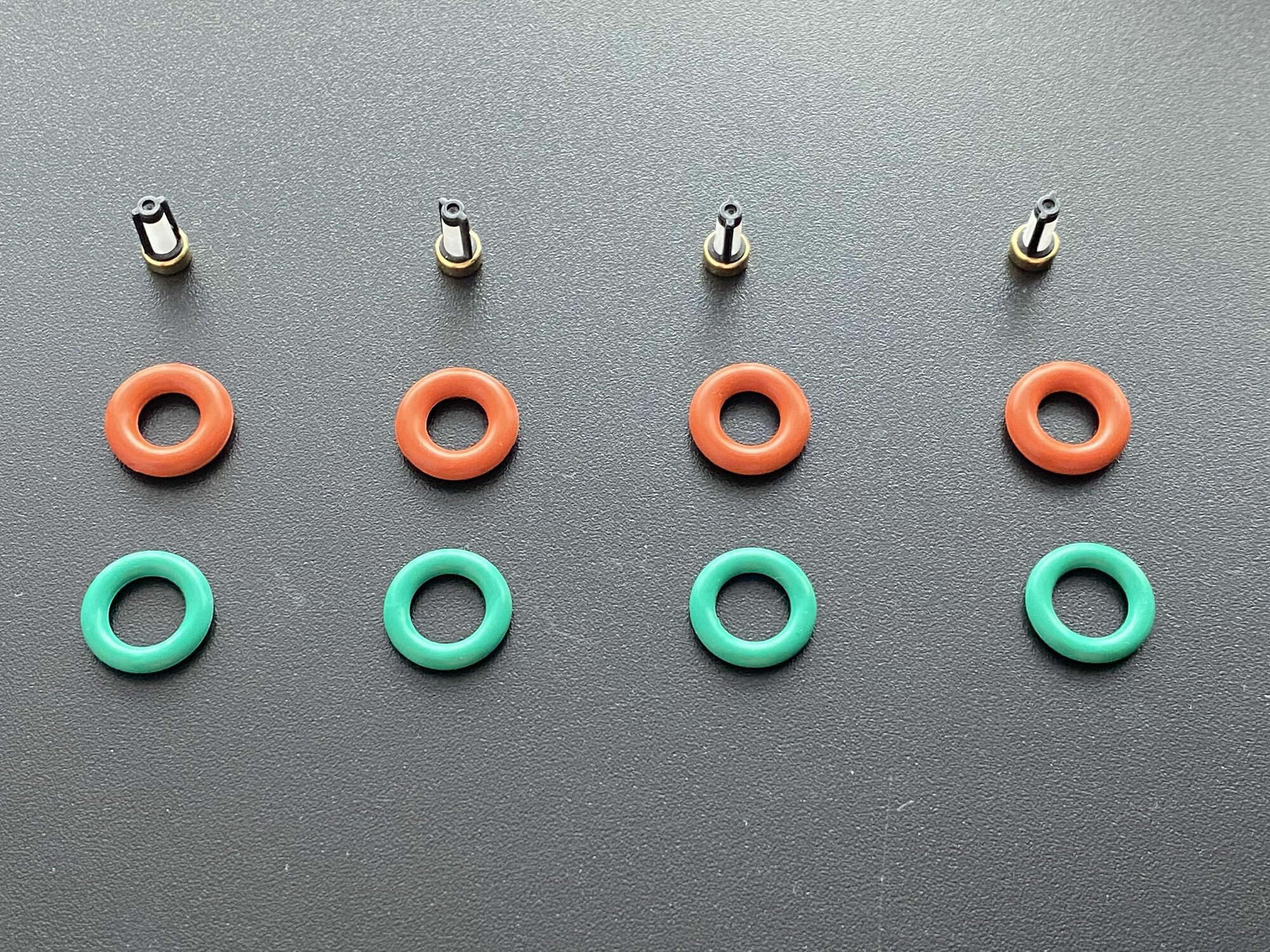 Комплект колечек топливной форсунки на 4 штуки 12613163