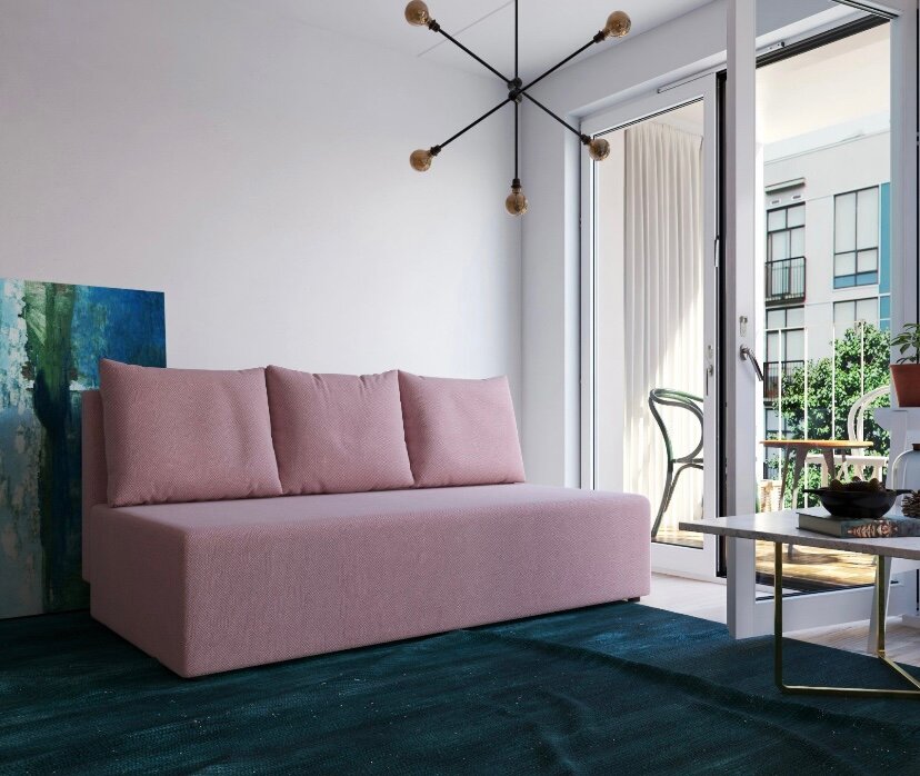 Диван прямой DiHall "Каир", раскладной, механизм еврокнижка, антивандальный велюр, 200х80 см