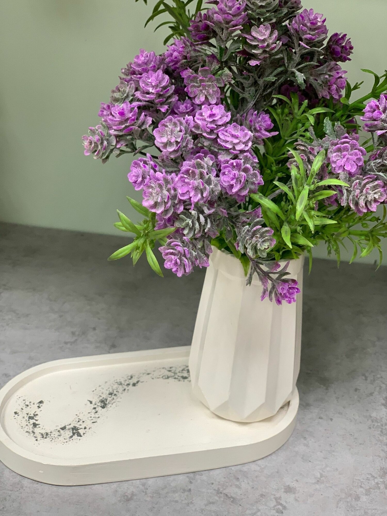 Ваза для сухоцветов из гипса набор.