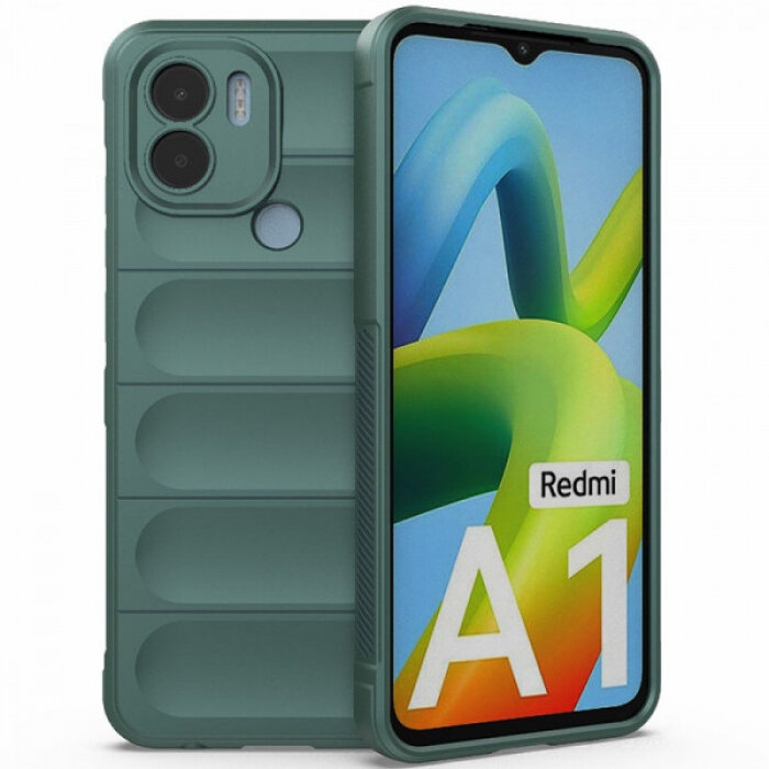 Flex Silicone Противоударный чехол для Xiaomi Redmi A1 Plus / A2 Plus / Poco C51 с защитой камеры и микрофиброй