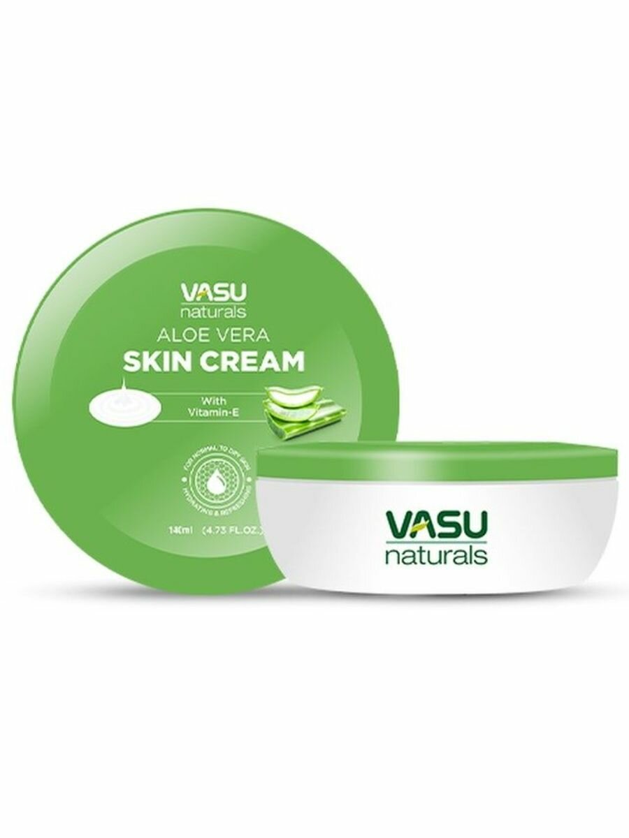 ALOE VERA Skin Cream With Vitamin-E, Vasu (алоэ вера крем для кожи с витамином E, Васу), 140 мл.