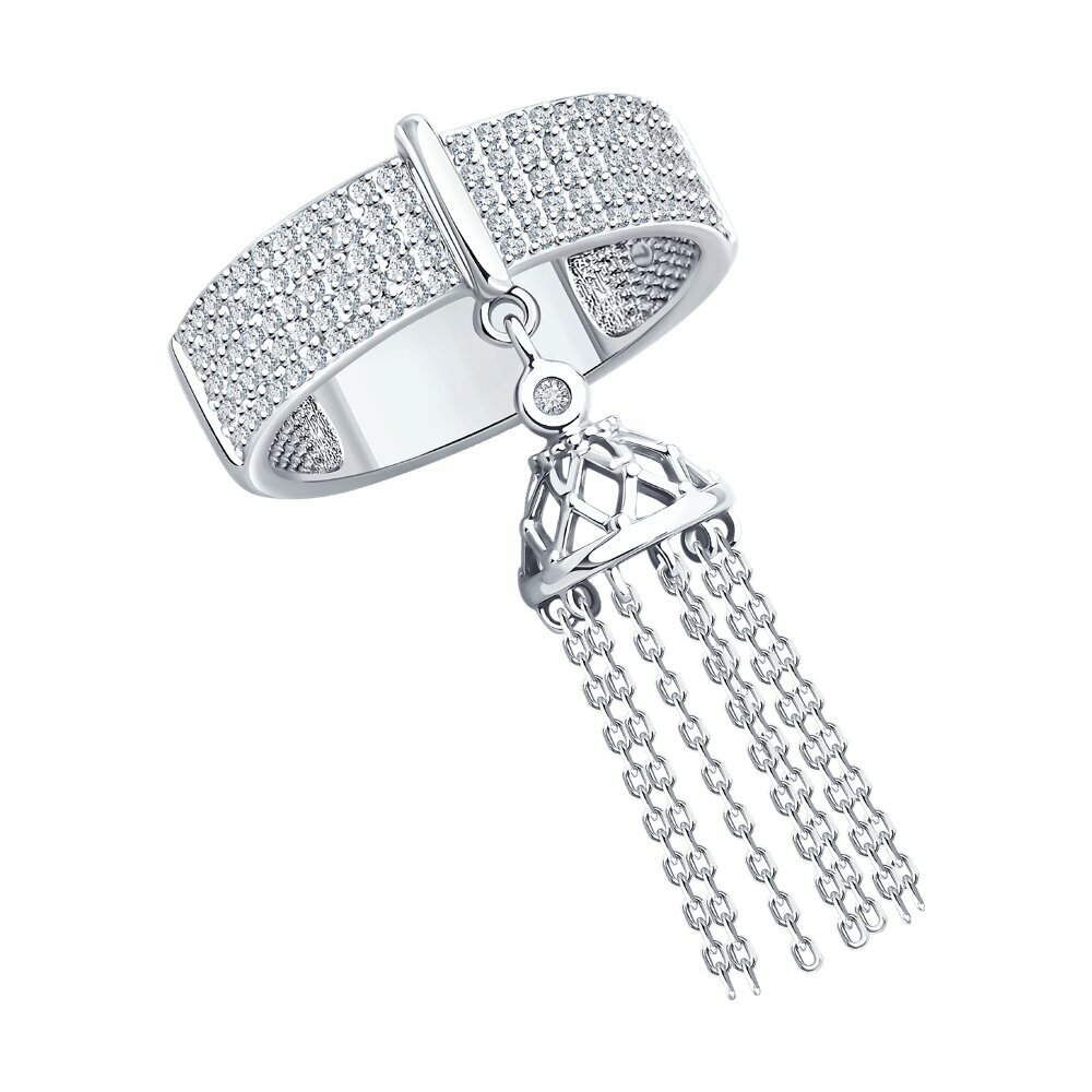 Кольцо, белое золото, 585 проба, бриллиант