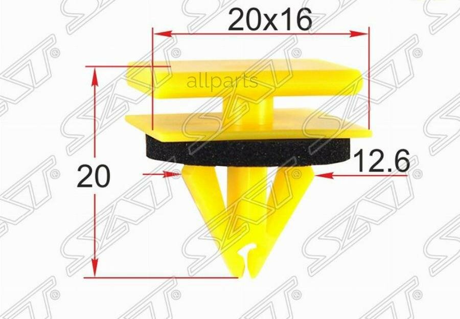 SAT ST-M12236 Клипса молдинга кузова GM/CHEVROLET (Продажа по 10шт)
