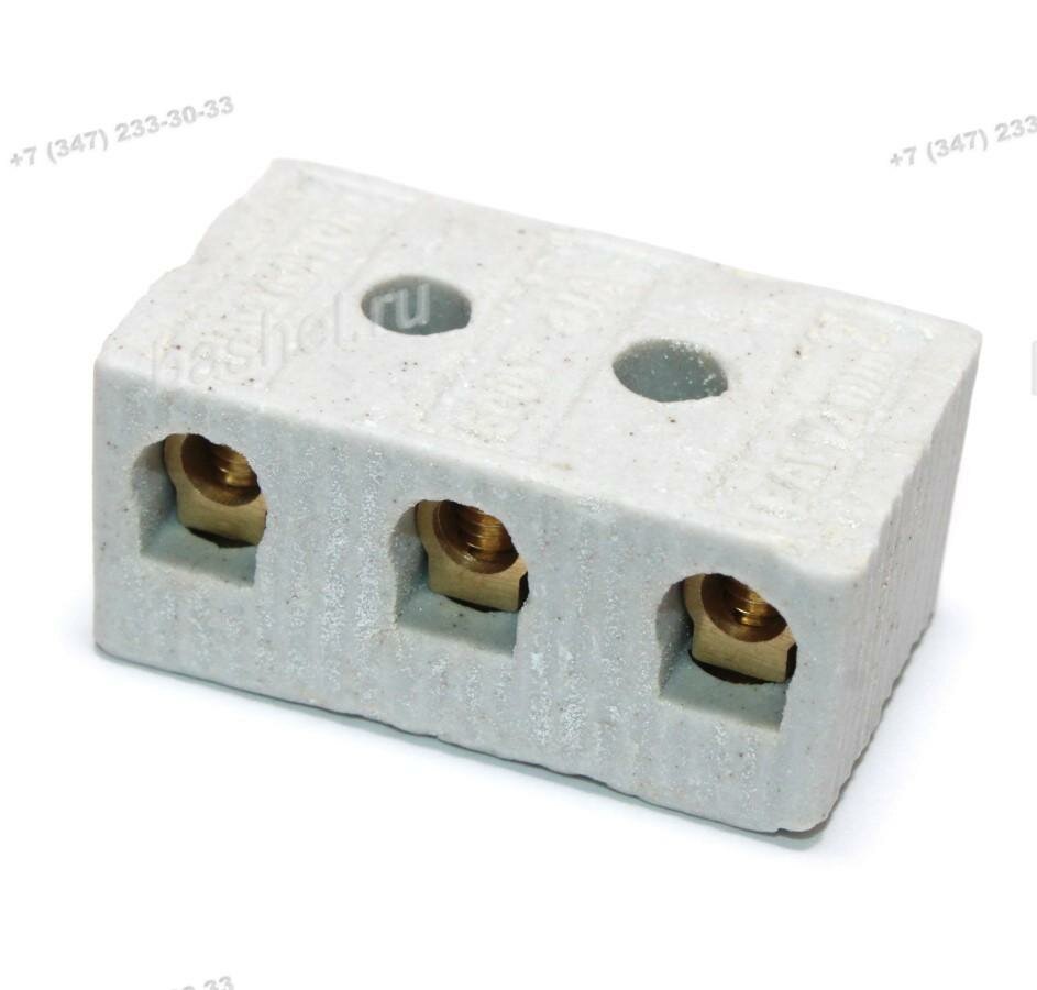 Зажим винтовой (колодка) КЗВ 3х(4–12мм2) керамический, 41А Navigator NTB-HCR-3-41/WH 61712