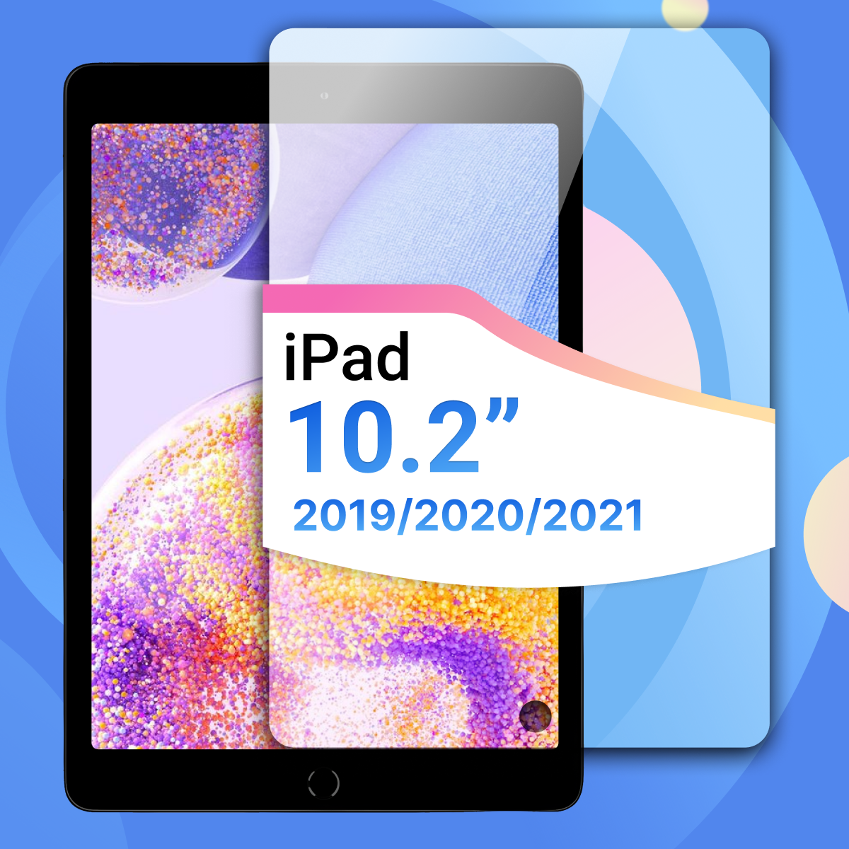 Защитное стекло iPad 10,2 (2019, 2020, 2021), Противоударное стекло на планшет Айпад 10,2