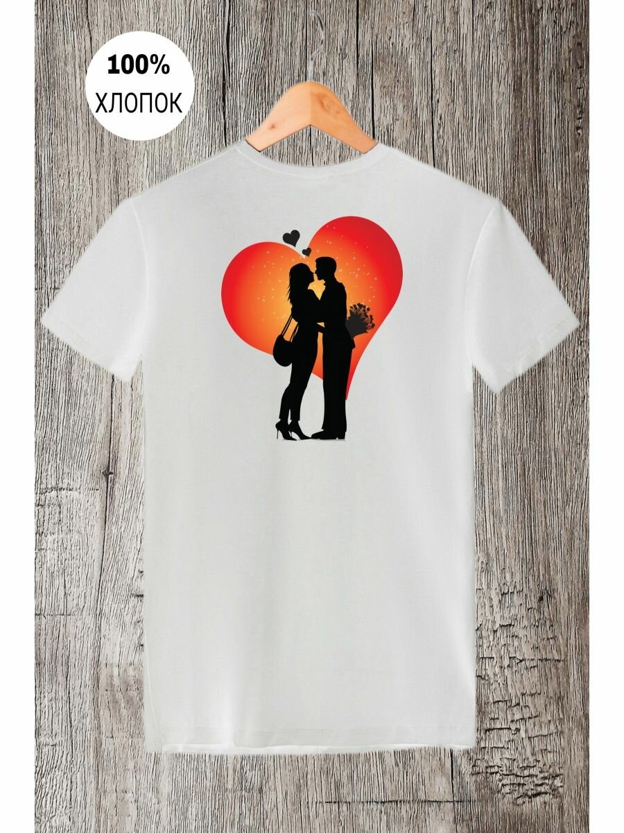 Футболка сердце влюбленная пара in love