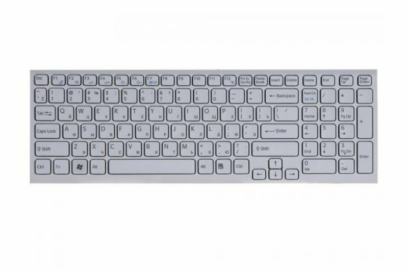 Клавиатура 148969261 для ноутбука Sony Vaio VPC-EL (белая, с русской раскладкой)