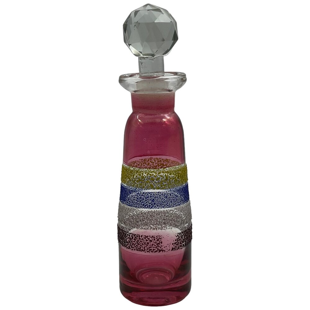 Флакон для парфюма (духов, одеколона), 17 см, 110 мл, стекло, напыление, 1970-1980 гг, Турция