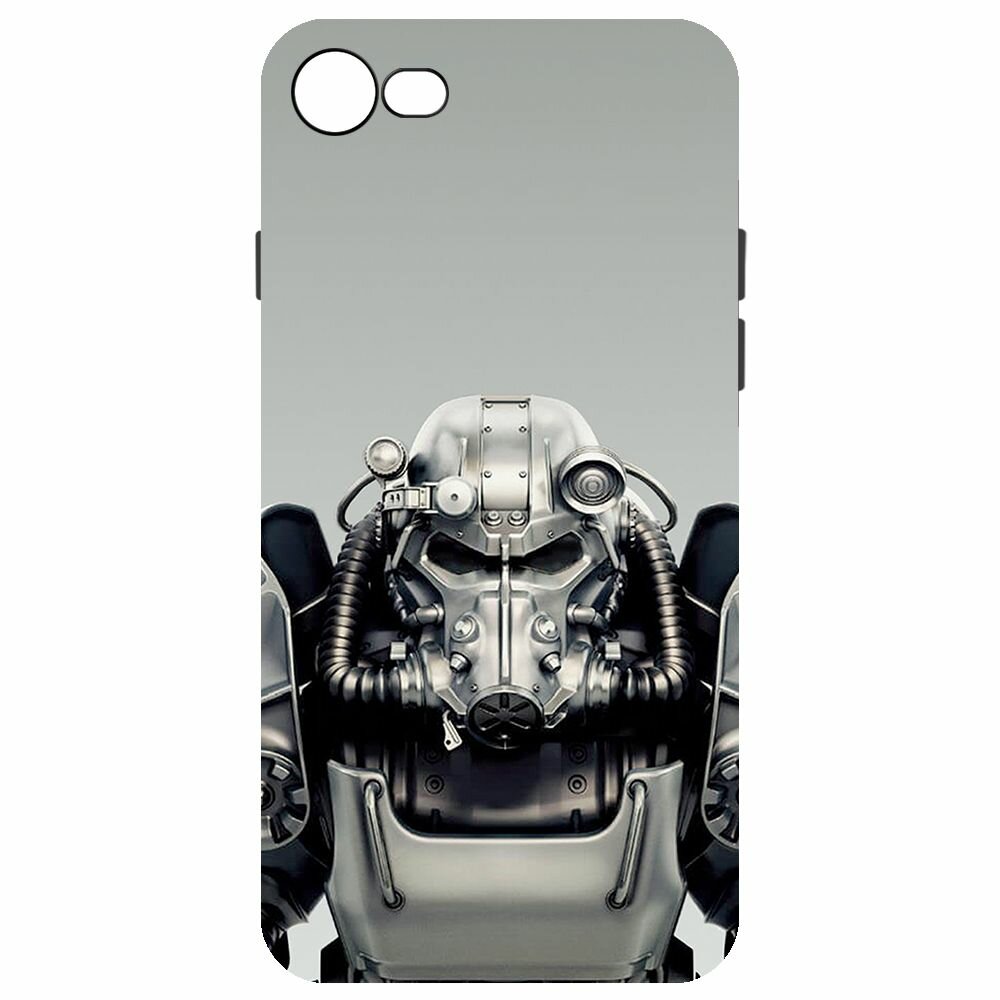 Чехол-накладка Krutoff Soft Case Фоллаут (Fallout) - Братство стали для iPhone 7/8 черный