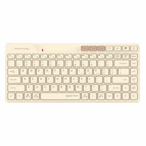 Клавиатура A4TECH Fstyler FBK26C AS, USB, Bluetooth/Радиоканал, бежевый