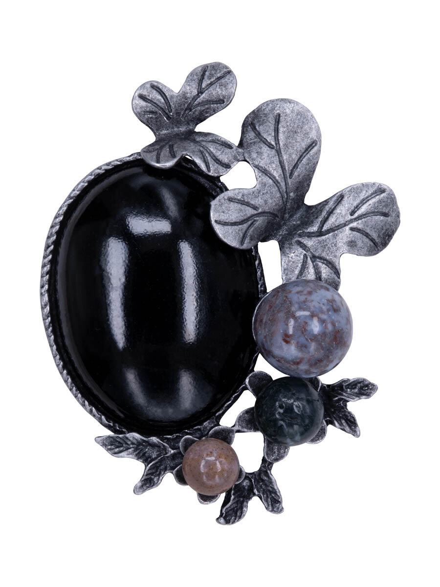 Брошь, искусственный камень