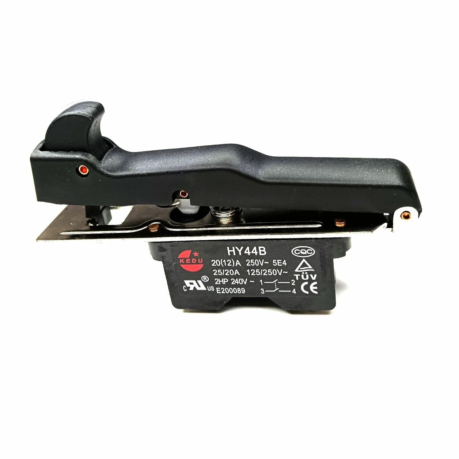 Выключатель / Кнопка KEDU HY44B для болгарки Интерскол УШМ-150/1300, 1800, 230/2100, 2300, ПД-230 2600Э