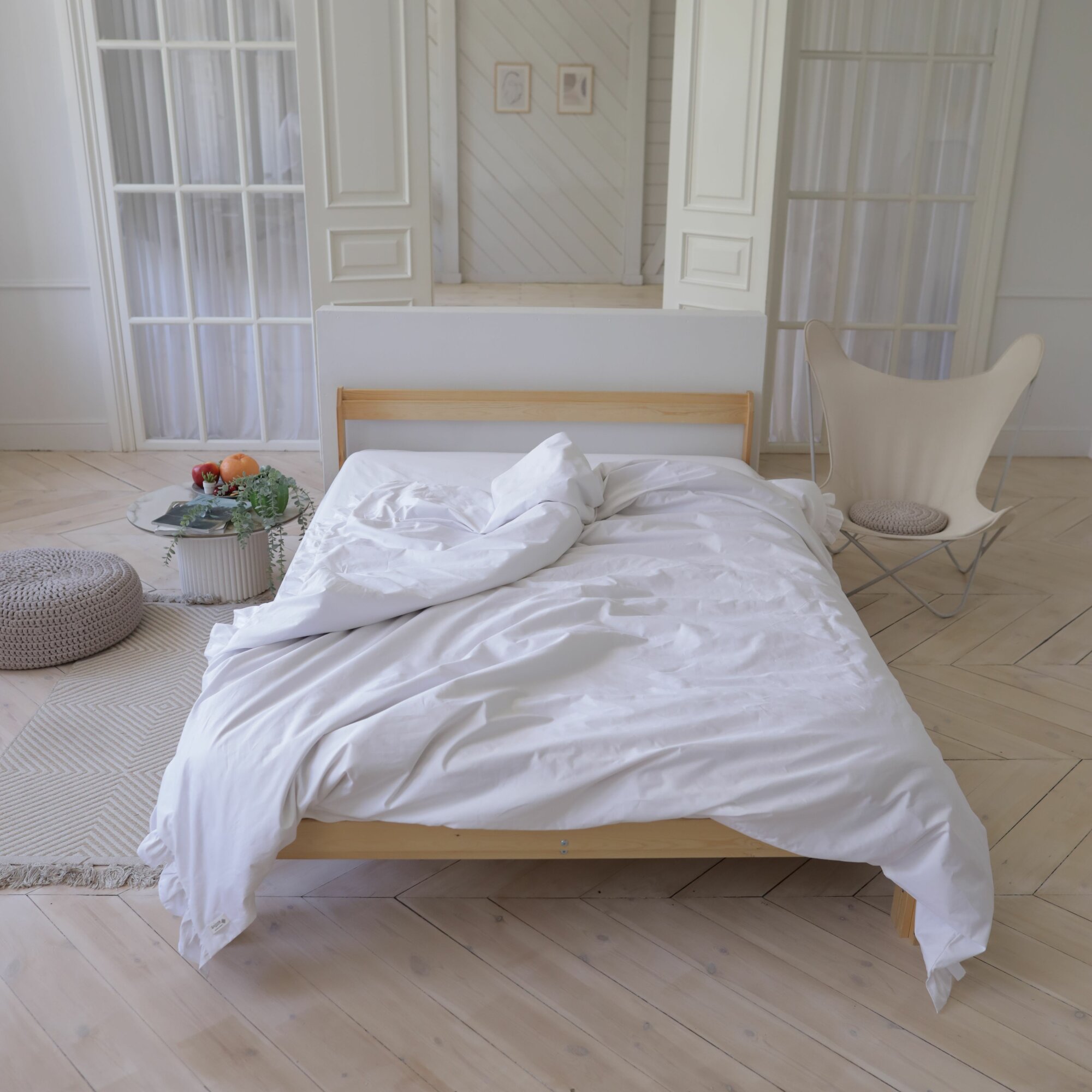 Пододеяльник Go.Love, сатин, размер двуспальный, цвет Белый