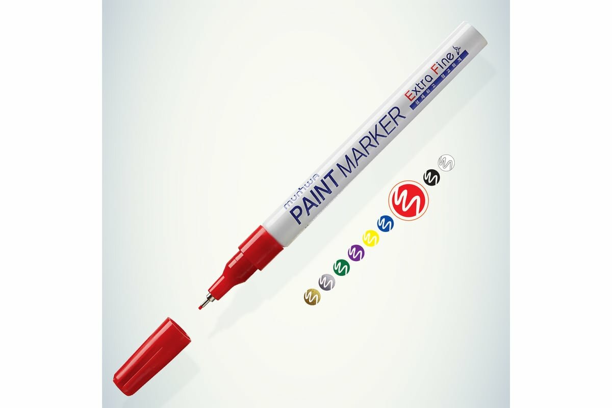 Маркер краска Munhwa красный, 1 мм EFPM-03
