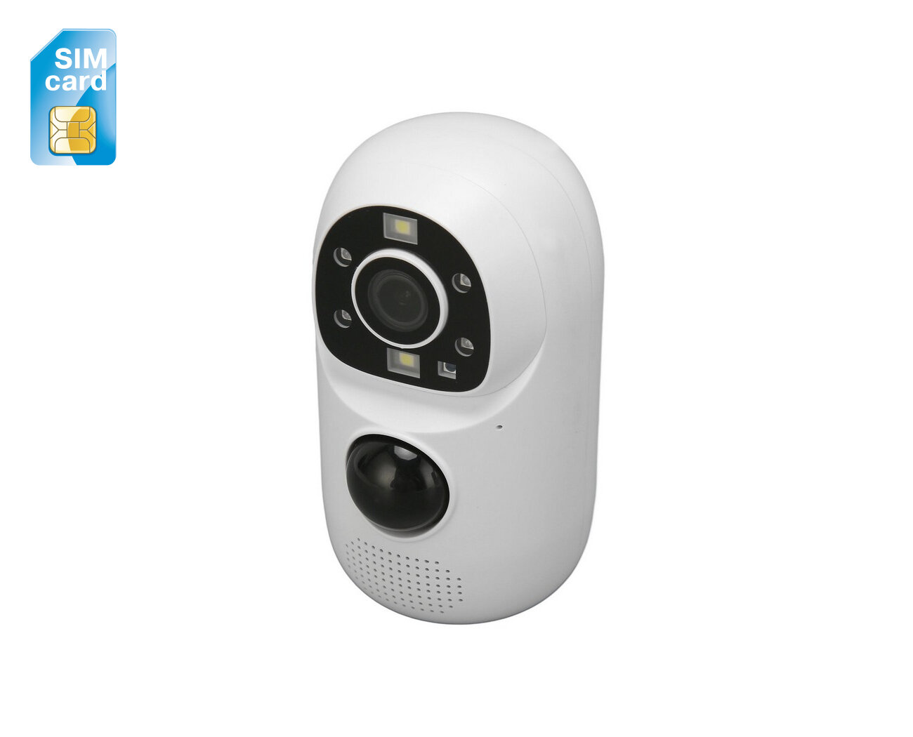 Домашняя 4G IP-камера ДжиЭмСи Мод: GН-56-4G (Z68268VA) с аккумулятором 2mp с SIM картой, видеоаналитика для определения человека. Запись на SD карту.