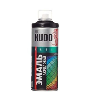 Эмаль аэрозольная Kudo Satin черная полуматовая RAL 9005 520 мл (4 шт.)