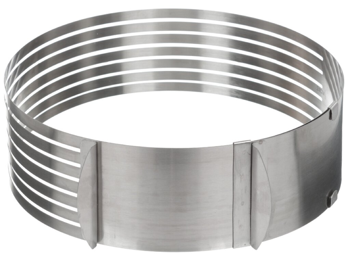 Форма кулинарная MultiDom / МультиДом круглая, разъемная, для слоеных блюд, из нержавеющей стали, серебристая, диаметр 24-30см / для запекания