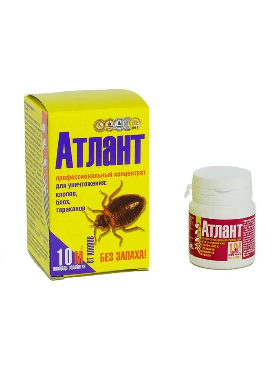 Атлант- от тараканов, клопов, блох, 5гр, 3 шт в наборе