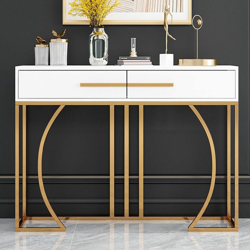Консольный стол для прихожей, узкий коридорный столик под зеркало и декор, компактная мебель для хранения ключей и мелочей, современный стиль