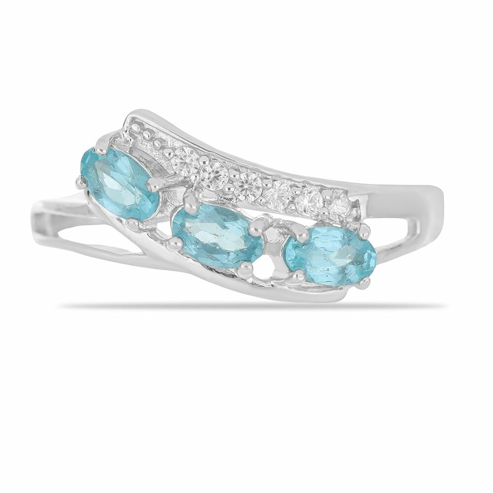 Кольцо, серебро, 925 проба, родирование, циркон