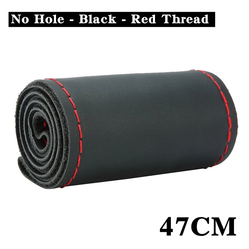 Очень большой плетеный чехол на руль автомобиля «сделай сам», 42 см, 45 см, 47 см, A-47CM-Red Thread