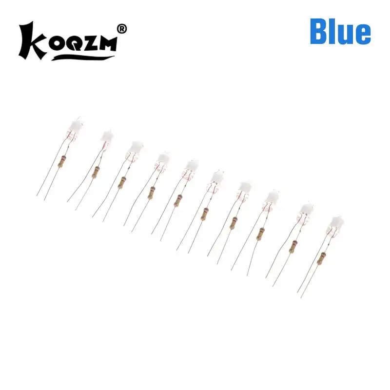 10 шт. синих LED ламп 6 мм x 13 мм