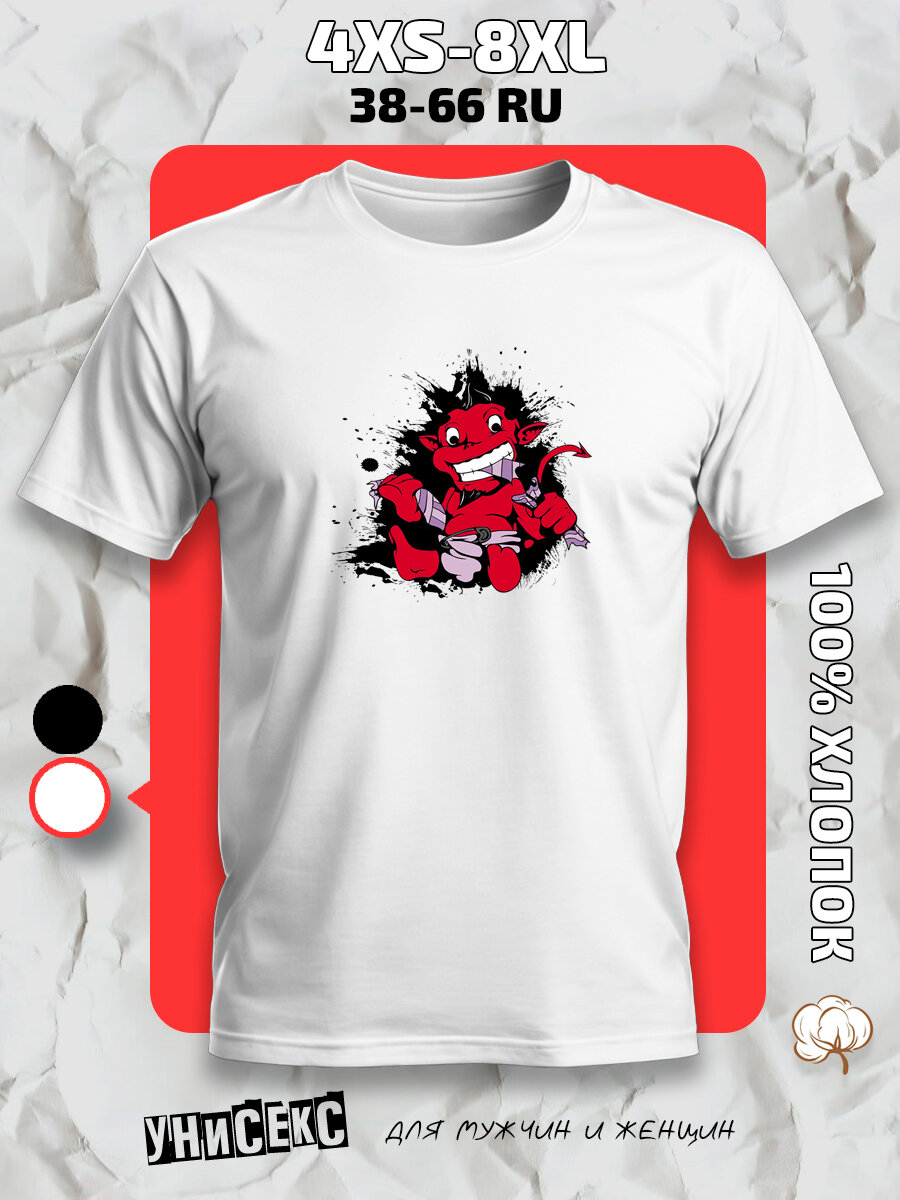 Футболка с принтом монстром