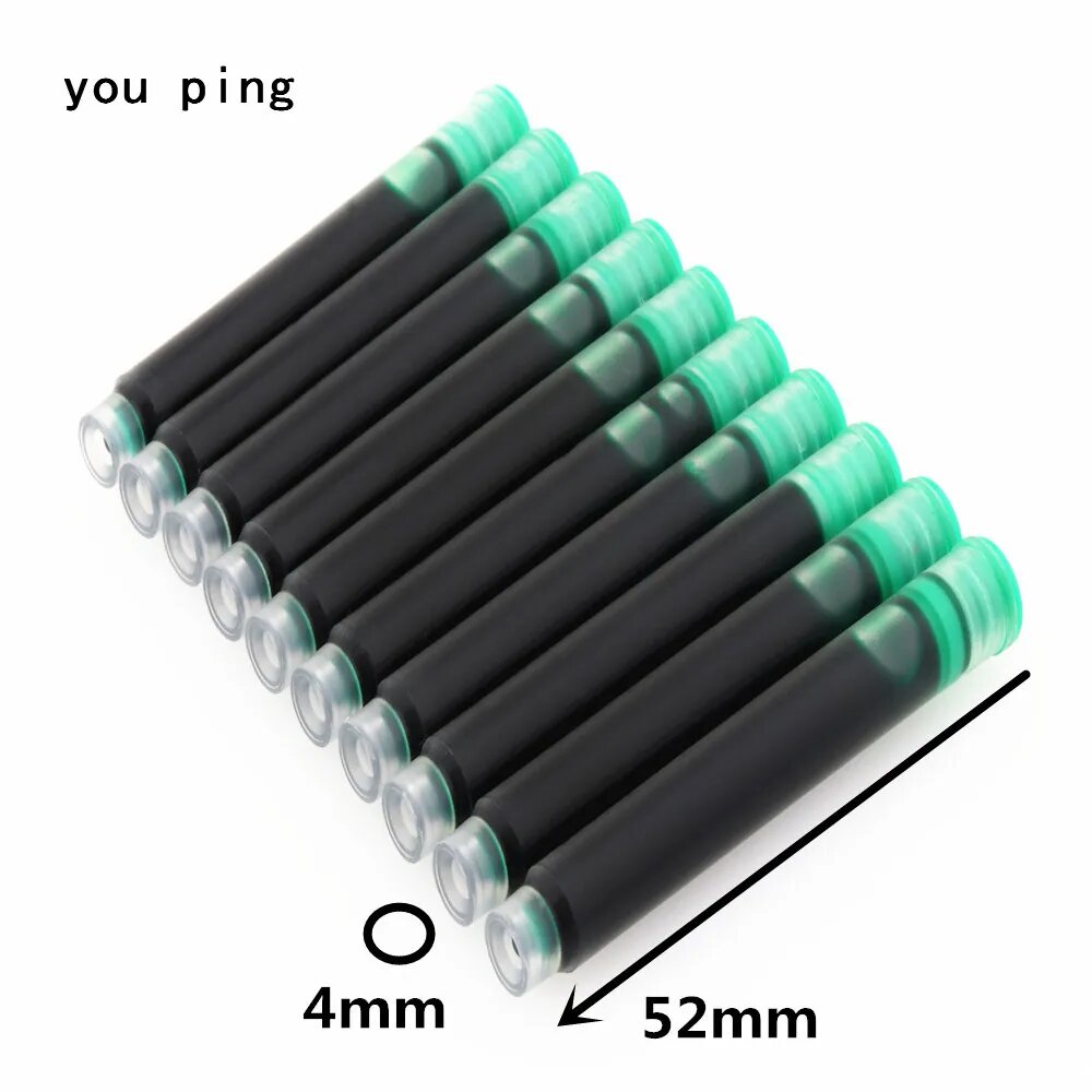 Одноразовые чернильные картриджи You Ping 015 10 шт. Темно-зеленый, Green