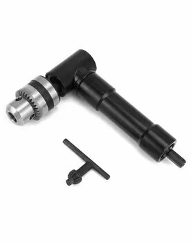 90-градусная черная прямоугольная электрическая дрель из алюминиевого сплава, токарный инструмент, адаптер железного патрона