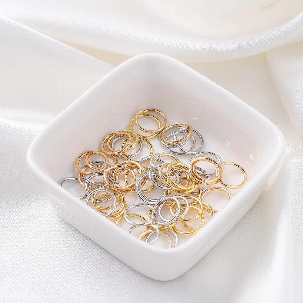 Металлические золотистые соединительные кольца St.kunkka 50/20 шт, 3-10 мм 0.5 x 3mm 50pcs, Mixed Color