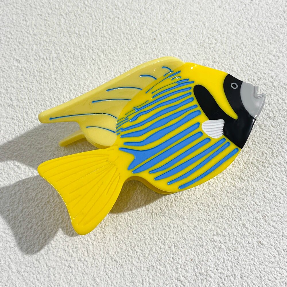 Креативные забавные ацетатные заколки для волос в виде черепахи, рыбы, акулы, большие заколки для волос с морскими животными, толстая заколка для волос, аксессуары для когтей