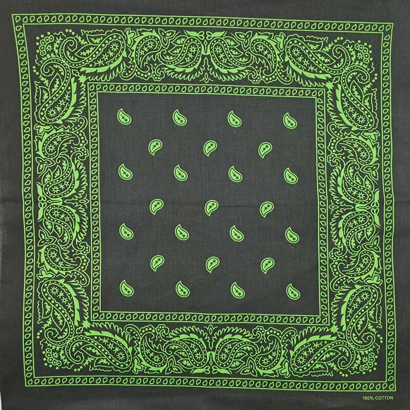Хлопковая бандана темно-зеленая, Color: 31 Black green