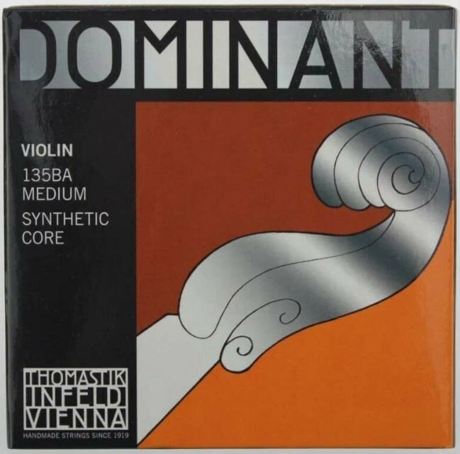 Комплект струн для скрипки (аккорд) Dominant 135BA, D(РЕ) синтетика/серебро, Thomastik
