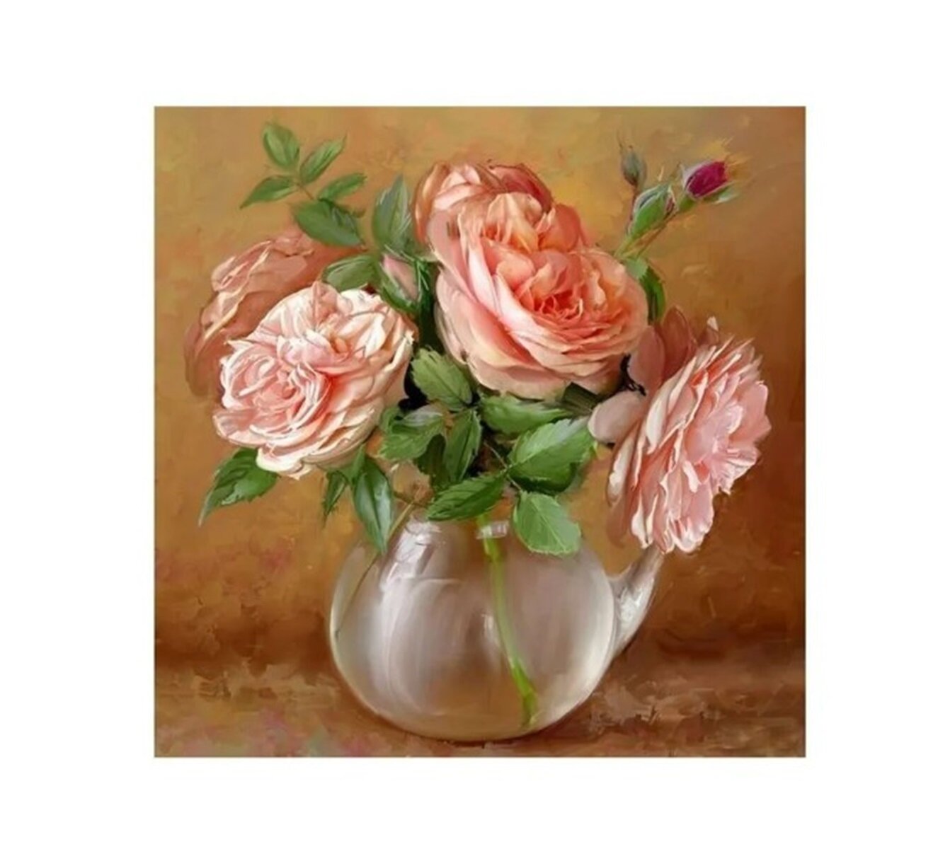 Алмазная мозаика Molly Случайный букет. Бузин, 30х30, 25 цветов