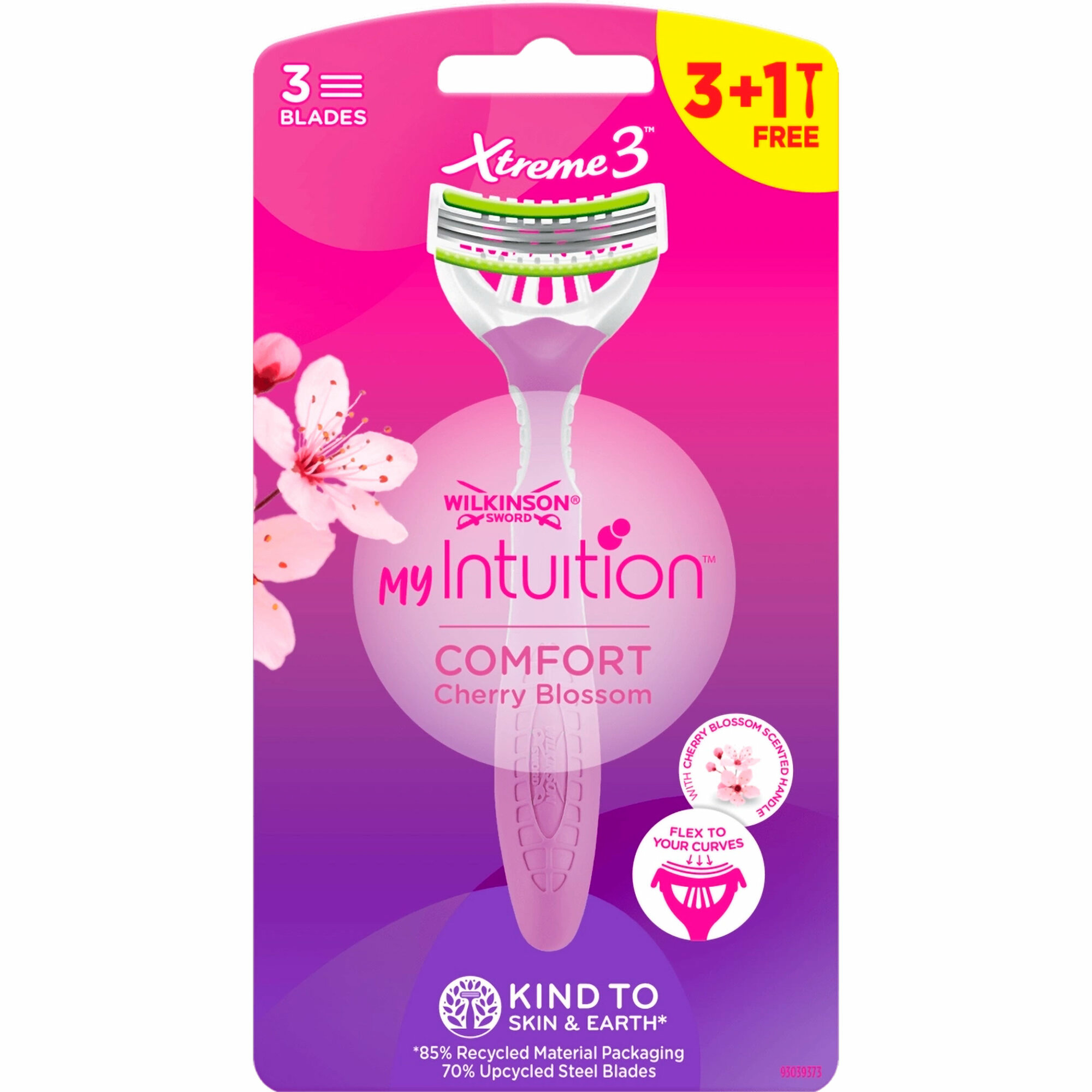 Wilkinson Sword Одноразовые бритвы XTREME3 Comfort MyIntuition (4 станка), женские, 3 лезвия