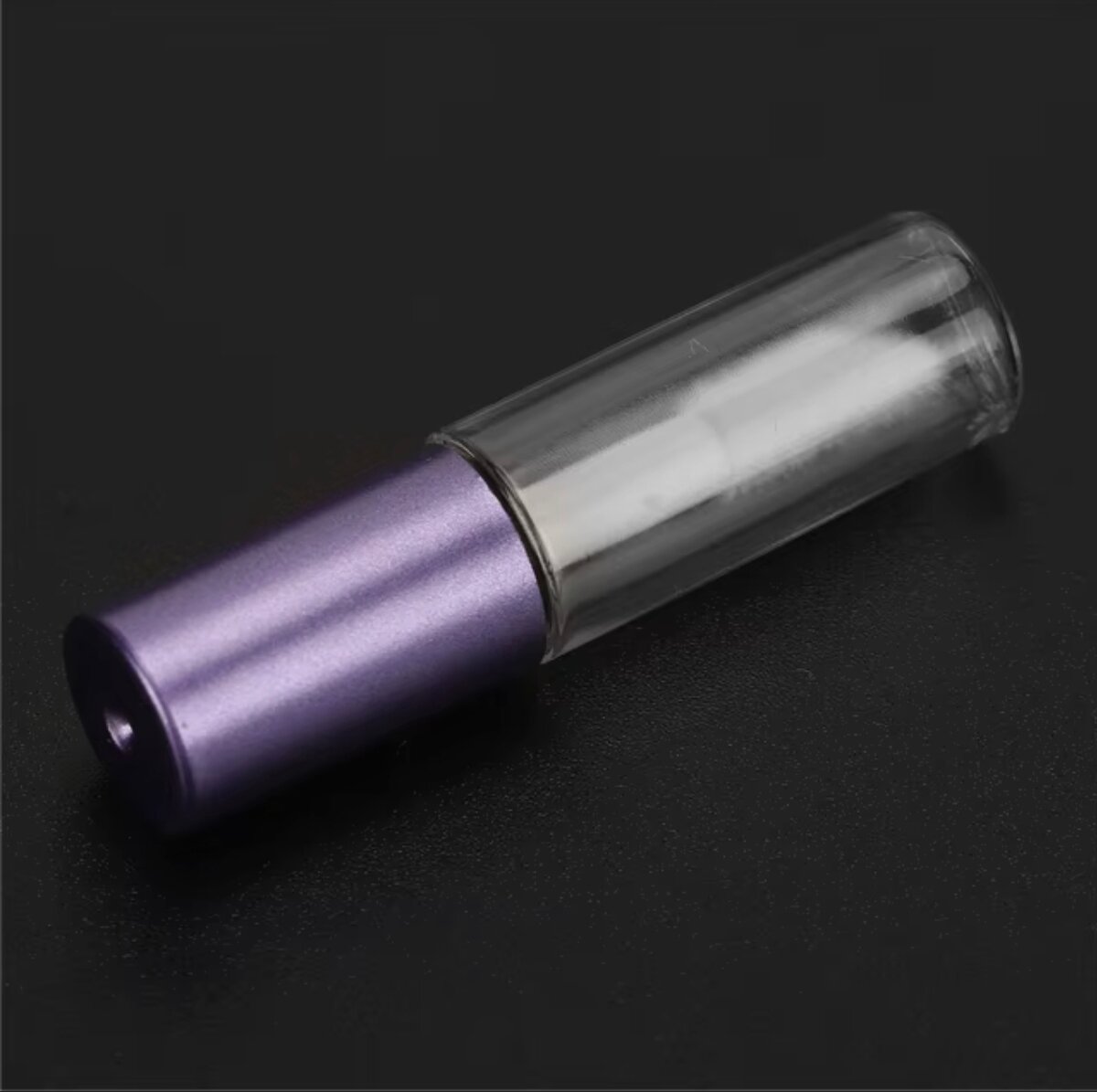 Маленькие тюбики для блеска для губ объемом 1,2мл с резиновыми пробками фиолетового цвета, пробники (15 шт)