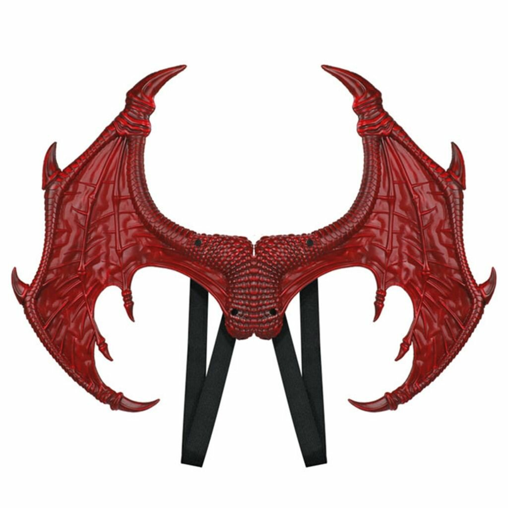 Украшение детской вечеринки на Хэллоуин Драконьими крыльями и хвостом-Red RP Dragon Wings