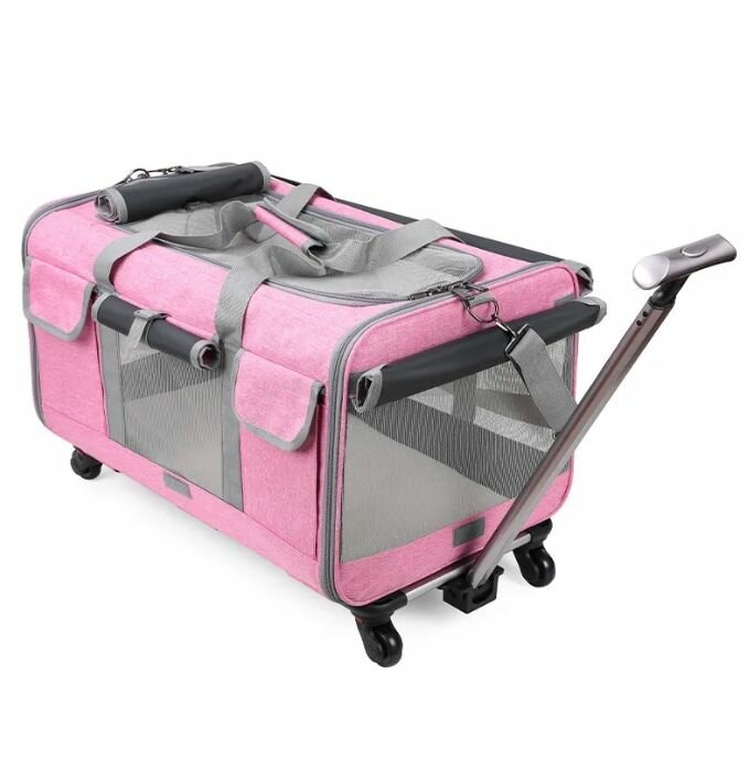 Многофункциональная сумка-тележка для домашних животных, съемное универсальное колесо, подходит для кошек и собак