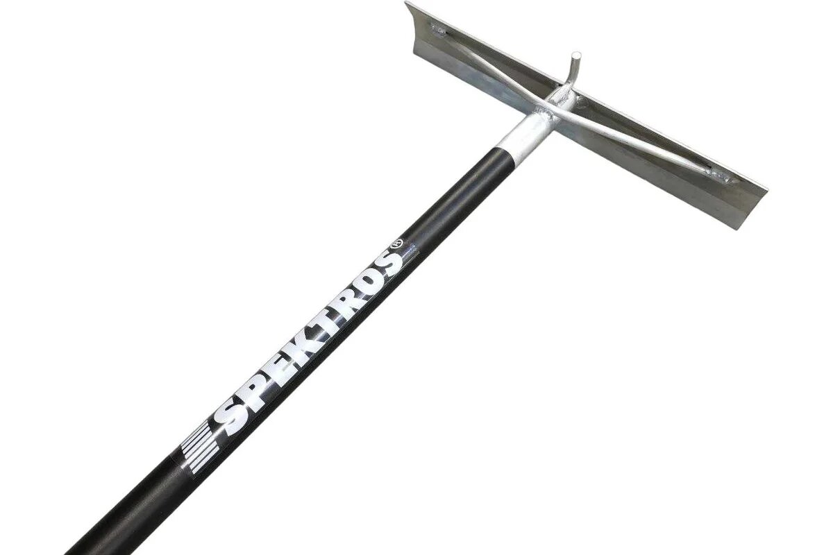 Скребок для бетона SPEKTROS с крючком для поднятия арматуры, лезвие 100х500 мм, ручка прямая 1,5 м.