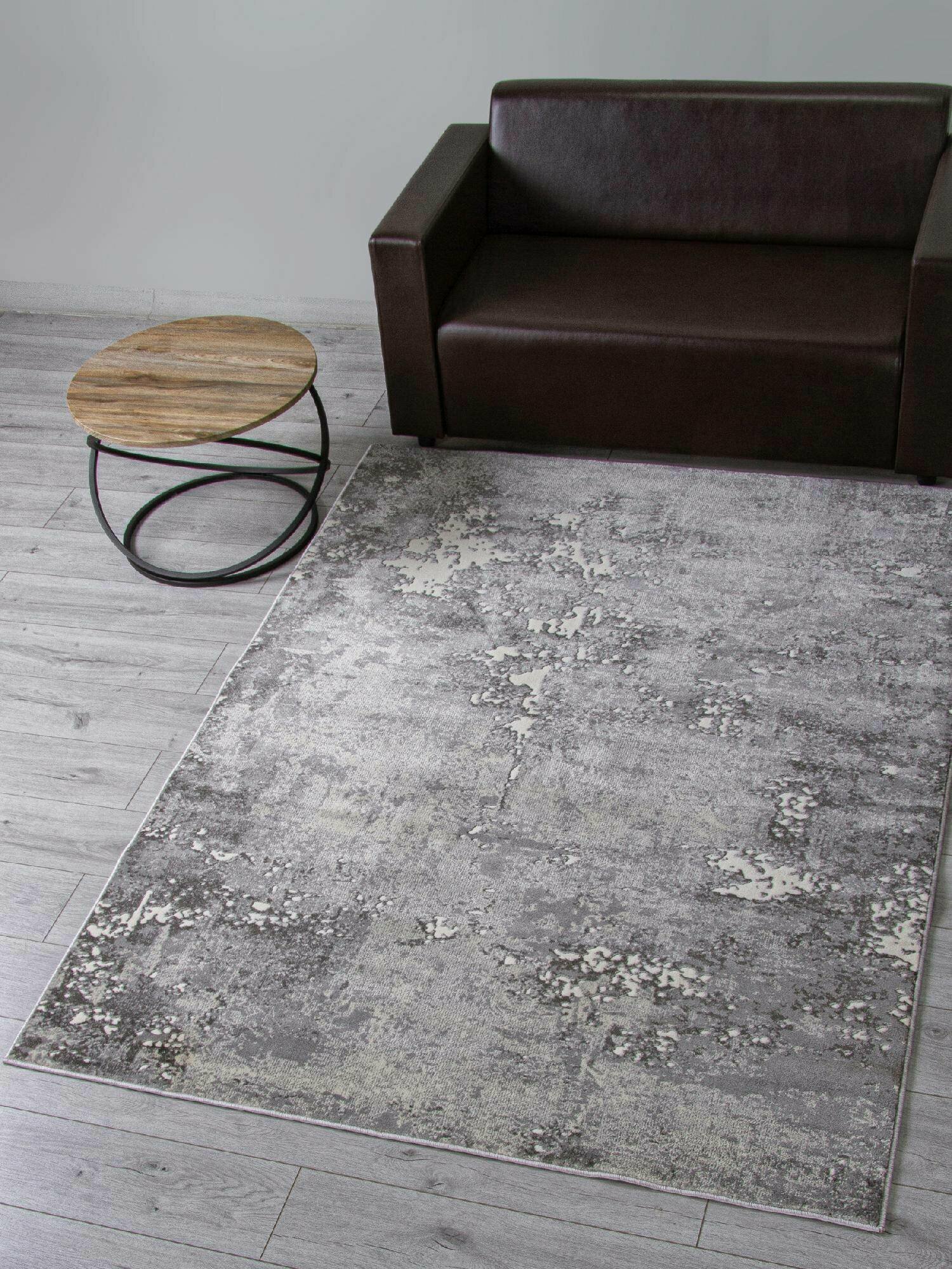 Ковер на пол в гостиную в спальню 160х300 см бежевый современный ворс 8 мм 397675 ковренок